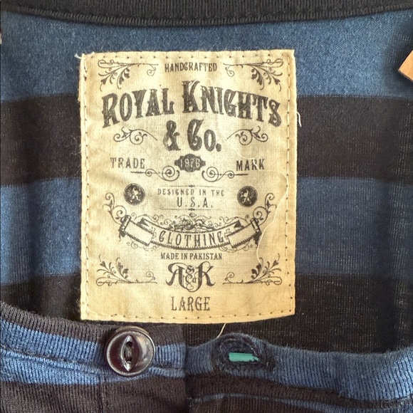Royal Knight | Shirts | Royal Knights Mens Navy Striped Long Sleeve ...